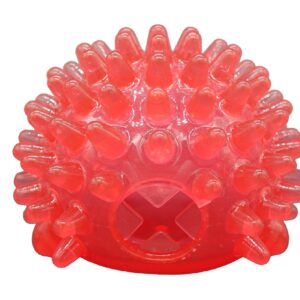 TPR Hedgehog Design Dog Treat Dispenser (red)