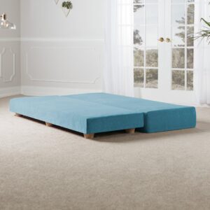 Jaxx Alon Daybed-Fold-Out Sleeper-Queen-Size Mattress Sofa Bed, Chenille-Turquoise