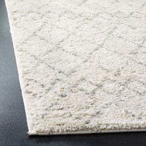 SAFAVIEH Berber Shag Collection Area Rug - 9' x 12', Cream & Light Grey, Moroccan Design, Non-Shedding & Easy Care, 1.2-inch Thick Ideal for High Traffic Areas in Living Room, Bedroom (BER165C)