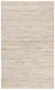 safavieh vintage leather collection accent rug - 2'3" x 4', beige, handmade leather, ideal for high traffic areas in entryway, living room, bedroom (vtl105b)