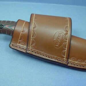 Cross Draw Knife Sheath for Buck Selkirk Knife, Leather Fixed Blade Knife Holder, Dyed Light Brown