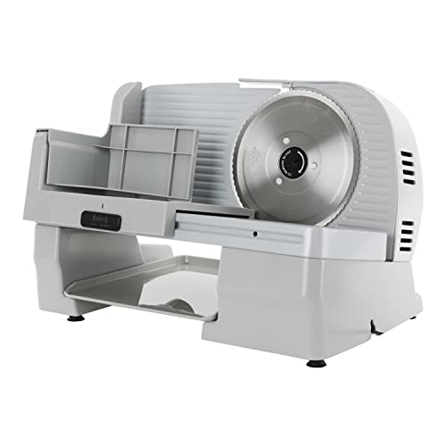 Chef'sChoice 609A Electric Meat Slicer with Stainless Steel Blade Features Slice Thickness Control and Tilted Food Carriage Easy Clean, 7-Inch, Silver