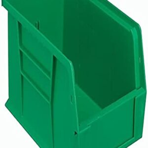 Quantum QUS221 Plastic Stackable Bin, 9-1/4 x 6 x 5 Green - Lot of 12