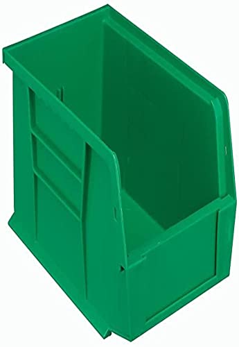 Quantum QUS221 Plastic Stackable Bin, 9-1/4 x 6 x 5 Green - Lot of 12