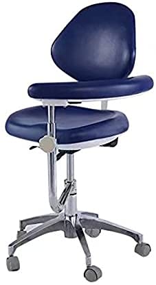 BoNew Dental Stool Assistant Stool Dental Assistant Chair with Armrest PU Leather Height Adjustable