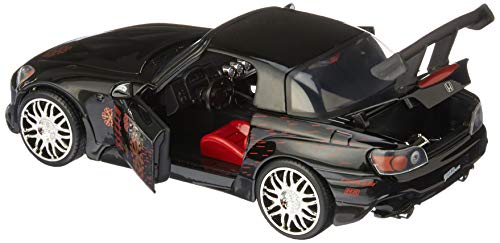 Jada Toys Fast & Furious 1:24 Johnny's Honda S2000 Die-cast Car, Toys for Kids and Adults, Black