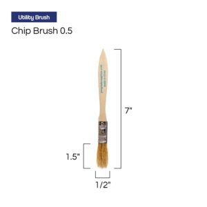 Pro Grade - Chip Paint Brushes - 24 Ea 1/2 Inch Chip Paint Brush Light Brown