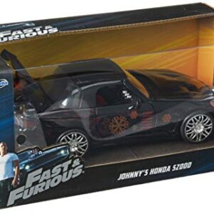 Jada Toys Fast & Furious 1:24 Johnny's Honda S2000 Die-cast Car, Toys for Kids and Adults, Black