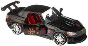 jada toys fast & furious 1:24 johnny's honda s2000 die-cast car, toys for kids and adults, black