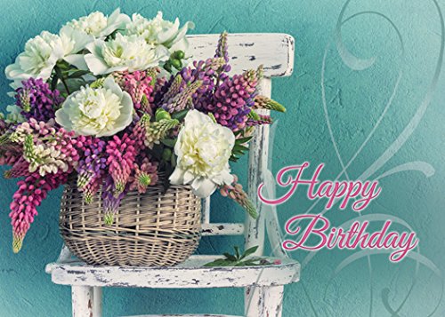 Fragrant Bouquets - Birthday Greeting Cards - NIV Scripture - (Box of 12)