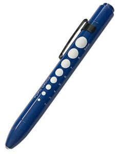 prestige medical soft led pupil gauge penlight with slide pack packaging, royal