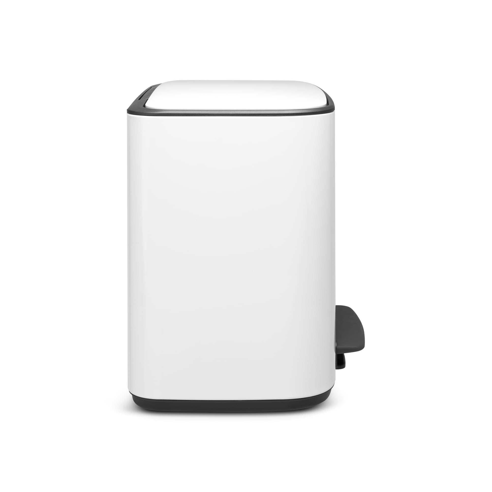 Brabantia Bo Step-On Pedal Trash Can - 3 + 6 Gal Inner Buckets (White) Waste/Recycling Garbage Can, Removable Compartments + Free Bags