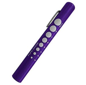 prestige medical pupil gauge disposable penlight with poly bag packaging, purple