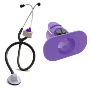 statgear stethoscope tape holder - personalized medical items for nurses, paramedics, emt, ems - purple