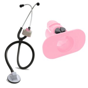 statgear stethoscope tape holder - personalized medical items for nurses, paramedics, emt, ems - pink