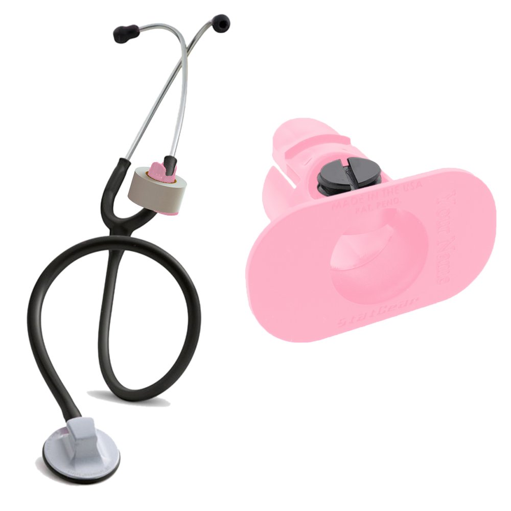 StatGear Stethoscope Tape Holder - Personalized Medical Items for Nurses, Paramedics, EMT, EMS - Pink