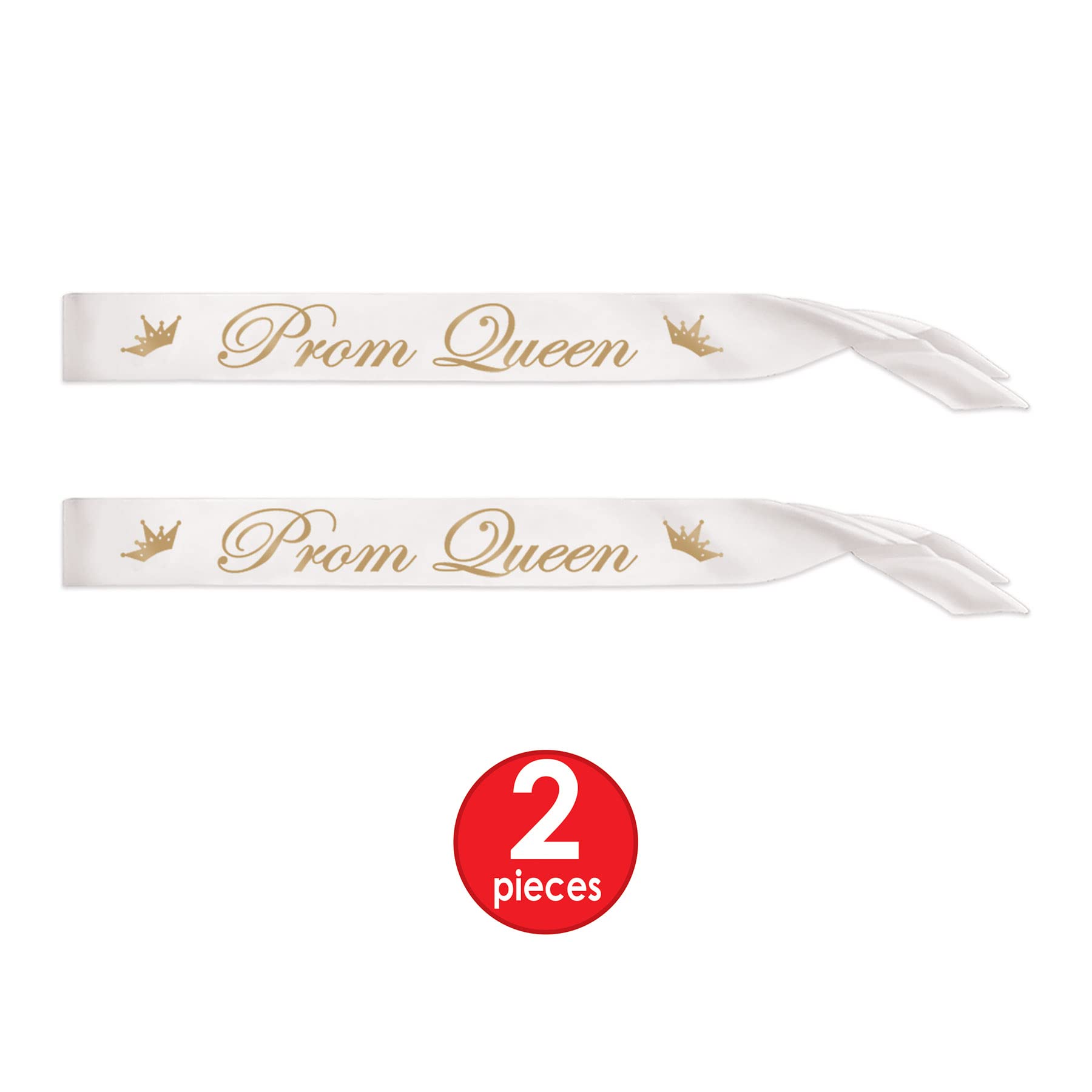 Prom Queen Satin Sash Pack of 2