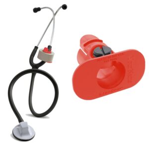 statgear stethoscope tape holder - personalized medical items for nurses, paramedics, emt, ems - red