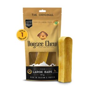 dogsee chew dog dental chews | long lasting dog chews for large dogs | yak cheese flavored himalayan dog chew that will lower the chances of plaque and tartar growth | 1 bar