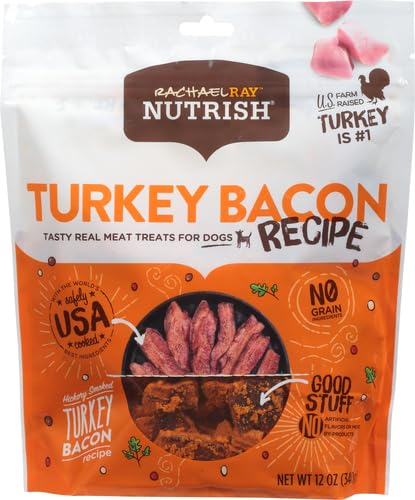 Rachael Ray Nutrish Turkey Bites Turkey Recipe With Hickory Smoke Bacon Flavor Dog Treats, 12 oz. Pouch