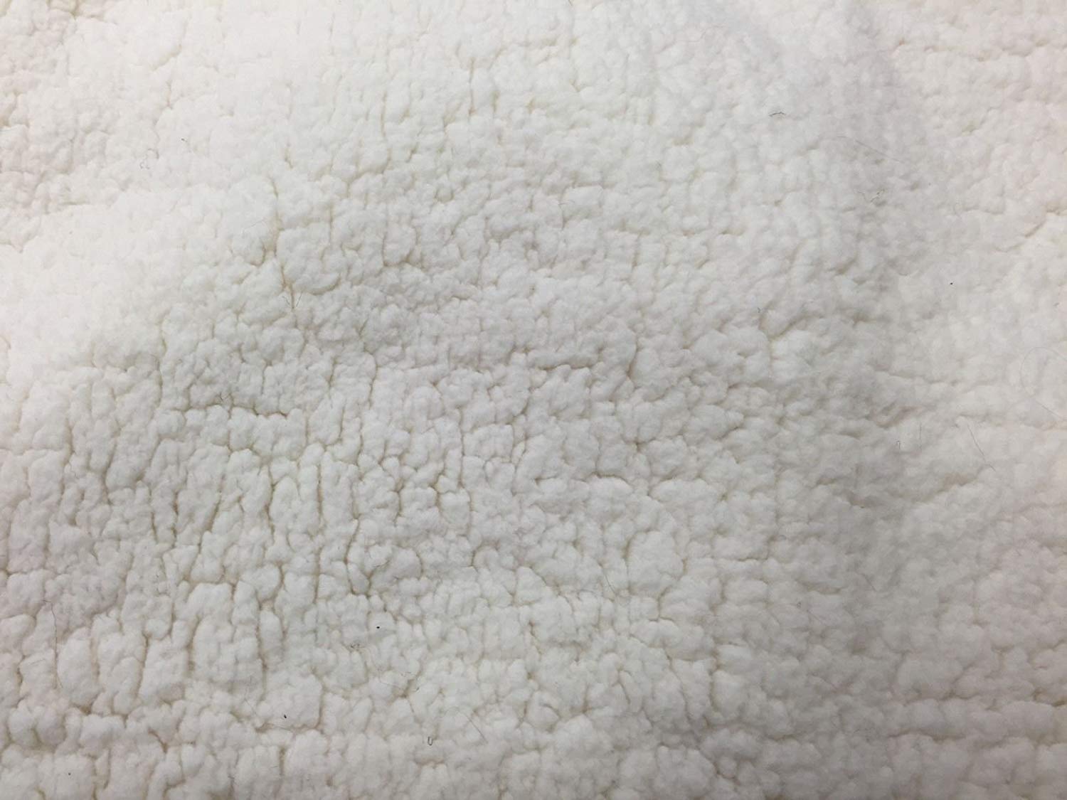 Minky Sherpa Faux Fur Fabric 60" Wide Sold by The Yard (Ivory)