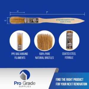 Pro Grade - Chip Paint Brushes - 96 Ea 1/2 Inch Chip Paint Brush Light Brown