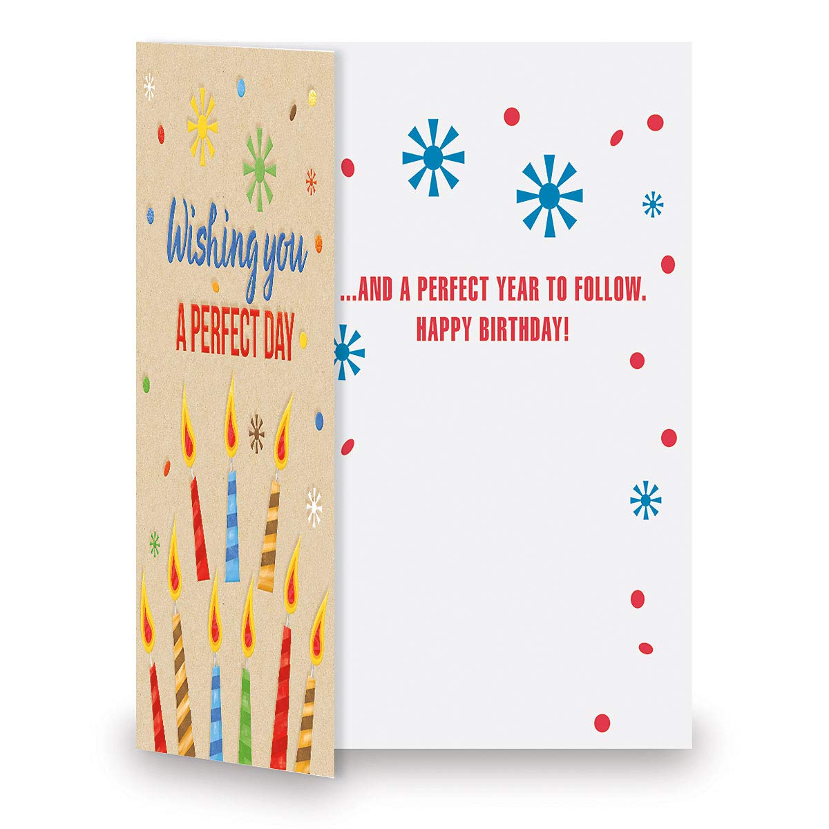 Mega Birthday Greeting Card Value Pack - Set of 40 (20 Designs), Large 5" x 7", Birthday Cards with Sentiments Inside, White Envelopes