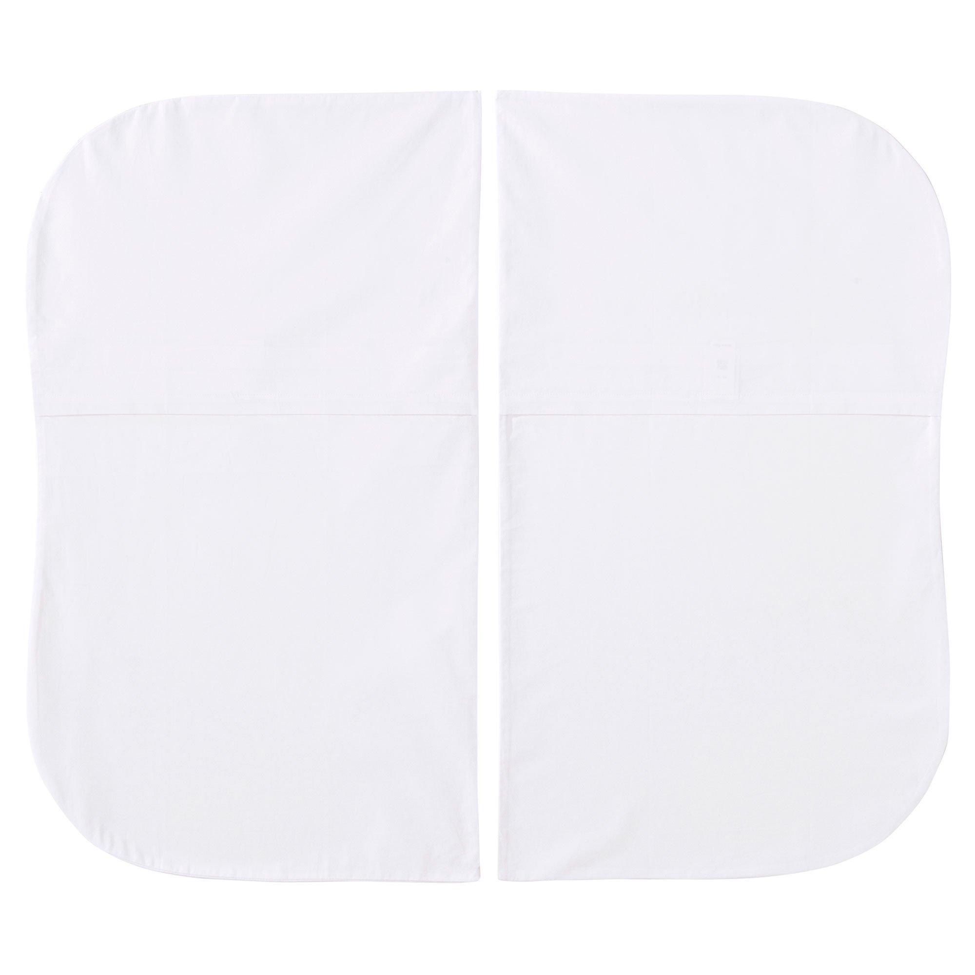 Halo Bassinest Fitted Sheet for Twin Bassinest, 100% Cotton, Super Soft Bassinet Sheet for Baby Boys, Girls and Unisex, Breathable and Lightweight Mattress Cover, 2 Pack, Solid White