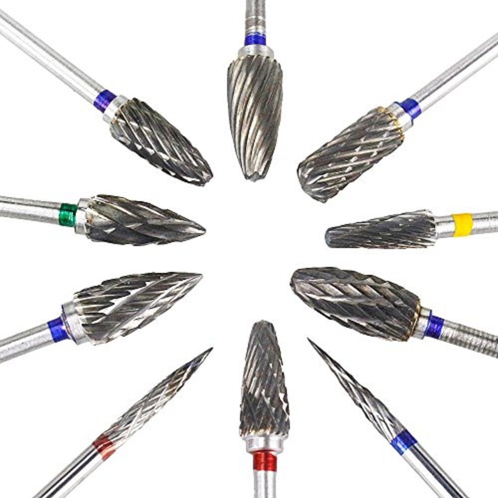 Airgoesin HP Cutting Burs Cutter Drill Polisher Tungsten Carbide 10pcs/pk, Shank Diameter 2.35mm