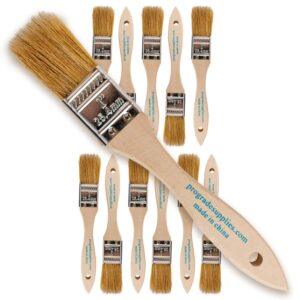 pro grade - chip paint brushes - 12 ea 1 inch chip paint brush light brown