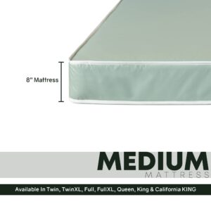 Mattress Solution 8-Inch Firm Double sided Tight top Waterproof Vinyl Innerspring Mattress, Queen