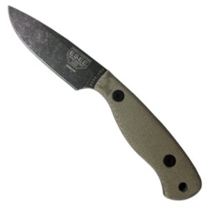 esee jg3 black oxide fixed blade w/dark tan sheath - esee-jg3-bo