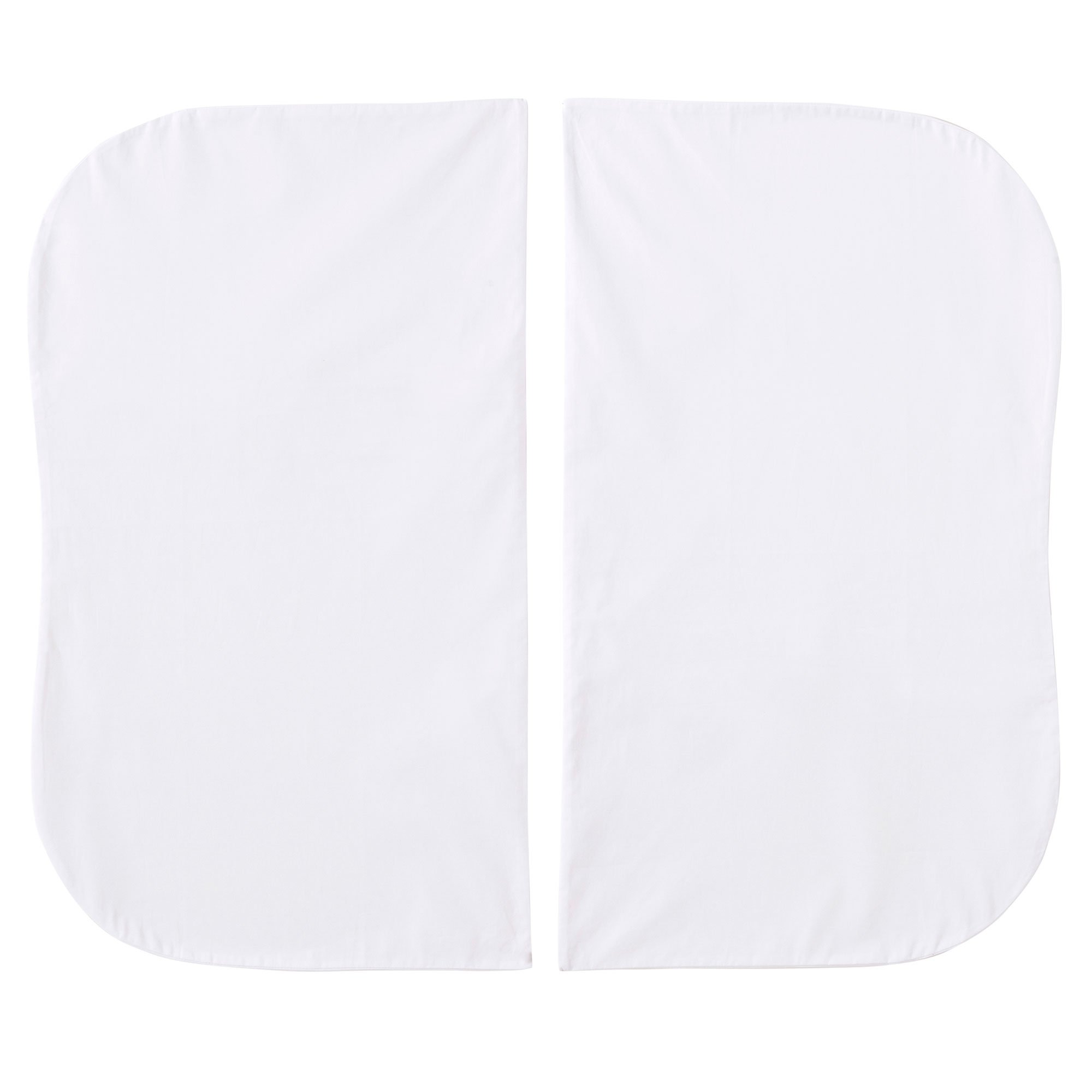 Halo Bassinest Fitted Sheet for Twin Bassinest, 100% Cotton, Super Soft Bassinet Sheet for Baby Boys, Girls and Unisex, Breathable and Lightweight Mattress Cover, 2 Pack, Solid White