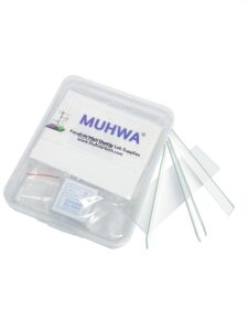 muhwa 50pcs blank microscope slides and 100 pcs 22mmx22mm square cover glass (7101 non-frosted)