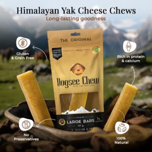 Dogsee Chew Dog Dental Chews | Long Lasting Dog Chews for Large Dogs | Yak Cheese Flavored Himalayan Dog Chew That Will Lower The Chances of Plaque and Tartar Growth | 1 Bar