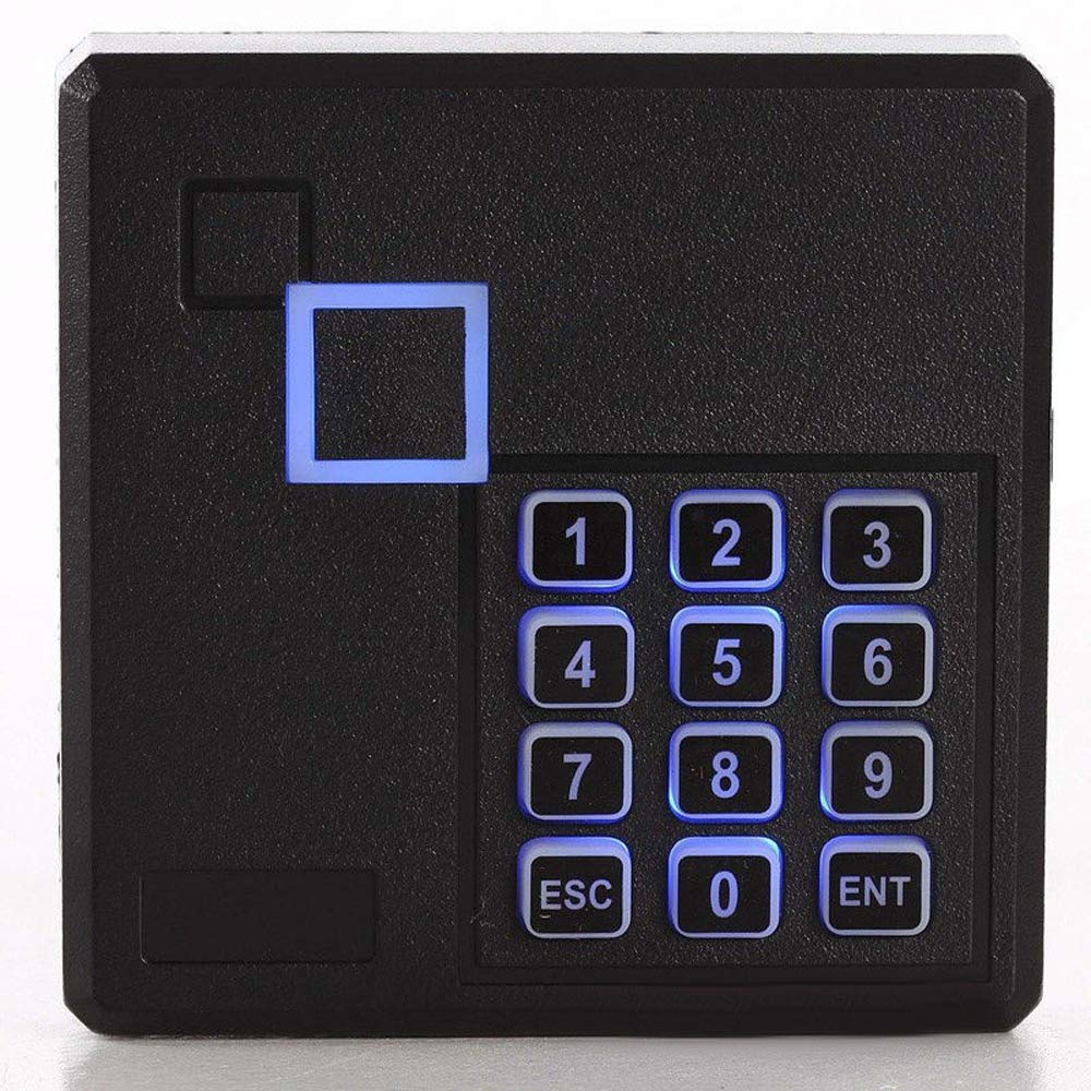 MENGQI-CONTROL Magnetic Lock Exit Motion Sensor 2 Doors TCP/IP Access Control System Keypad Reader Control Board 110V Power Supply Box USB Enroll Reader RFID Card/Key Fob(Phone APP Remote Open Door)