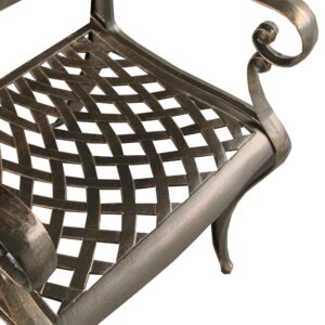 Oakland Living Rose Outdoor Aluminum Dining Chair, Bronze