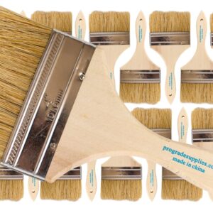 Pro Grade - Chip Paint Brushes - 24 Ea 4 Inch Chip Paint Brush Light Brown