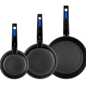 Monix Martin berasategui Forged Aluminium Frying Pans, Set of 3, Black, 26 cm, Pack of 3