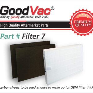 GoodVac Filter Sharp FP-A60UW FP-A80UW Air Purifier Replacement Filter and 2 Carbon Pre-Filters Replaces FZ-A60HFU FZ-A80HFU