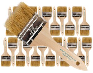 pro grade - chip paint brushes - 24 ea 2.5 inch chip paint brush light brown