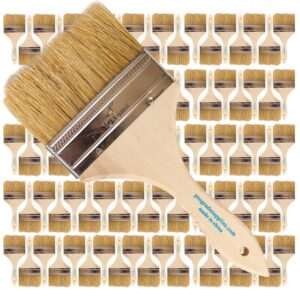 pro grade - chip paint brushes - 96 ea 4 inch chip paint brush light brown