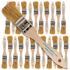 pro grade - chip paint brushes - 24 ea 1 inch chip paint brush light brown