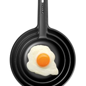 Monix Martin berasategui Forged Aluminium Frying Pans, Set of 3, Black, 26 cm, Pack of 3