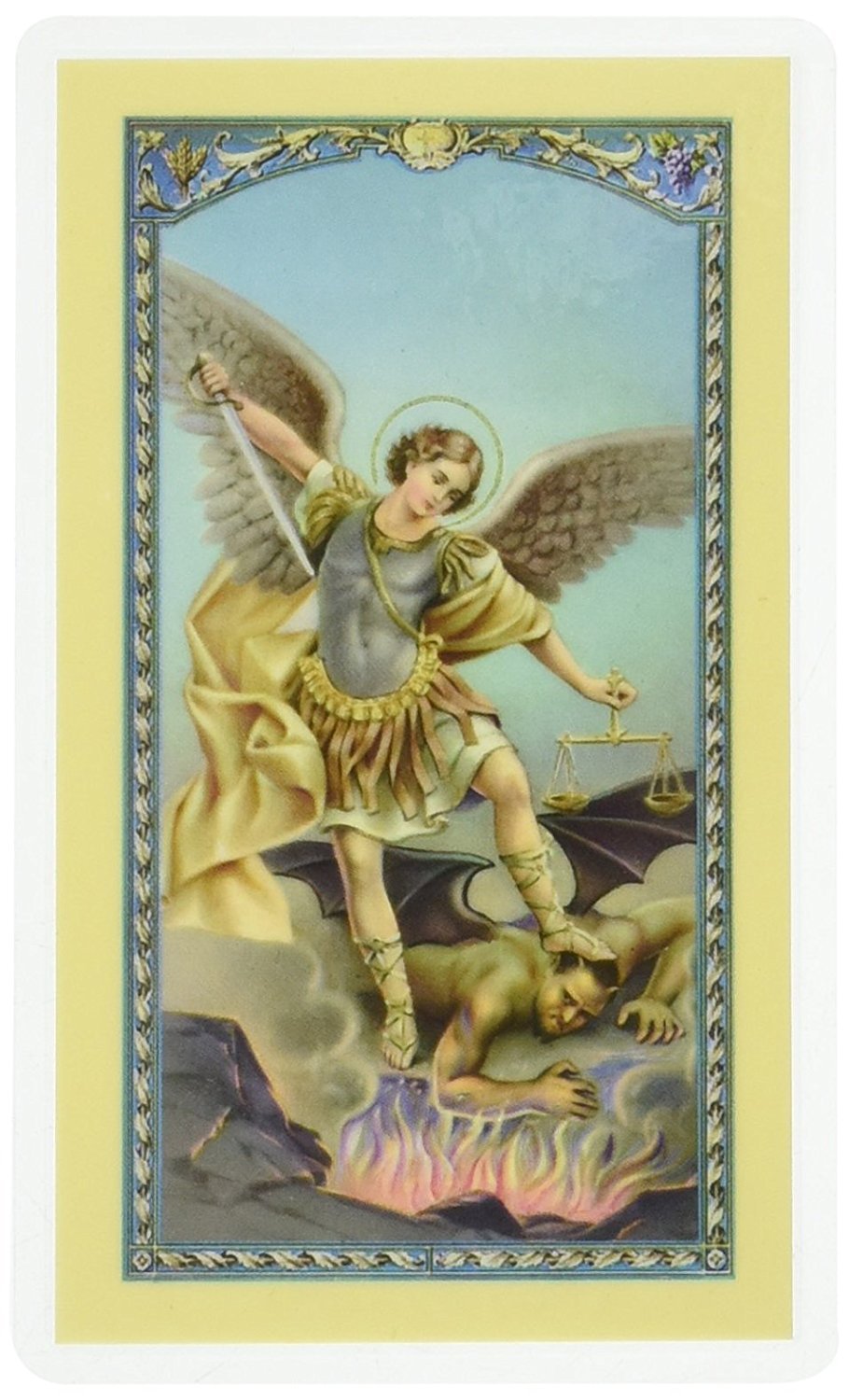 Saint Michael the Archangel, Clear Holy Cards - Set of 5