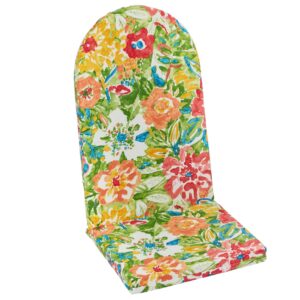 brylanehome outdoor weather resistant high back adirondack chair cushion patio seat padding patio yard - 44" l x 18" w x 2" h - poppy green