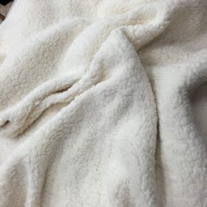 Minky Sherpa Faux Fur Fabric 60" Wide Sold by The Yard (Ivory)