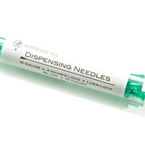 Dispense All - 10 Pack - Dispensing Needle 4" - Blunt Tip Luer Lock (18 Gauge, Green)