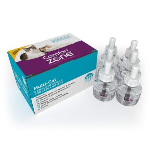 comfort zone basic multicat refill for cat calming, 6 pack