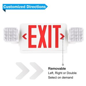 SPECTSUN Exit Sign with Emergency Light, Red Emergency Exit Lights with Battery Backup - 1 Pack, Exit Emergency Light Combo/Exit Sign with Emergency Light/Emergency Exit Light/Emergency Led Light